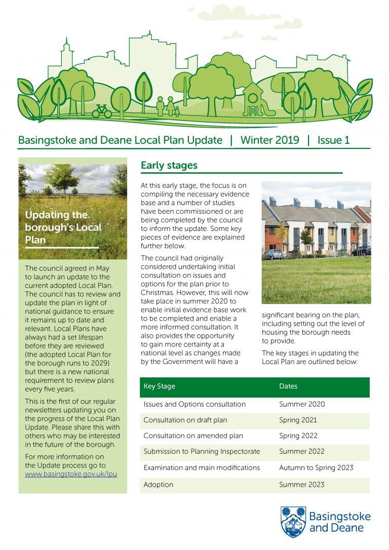 Basingstoke and Deane – Local Plan Update – Winter 2019 – Issue 1 ...